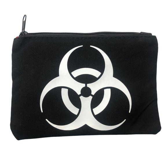 Bags | Biohazard Radiation Cosmetic Makeup Bag Pouch Goth Industrial ...
